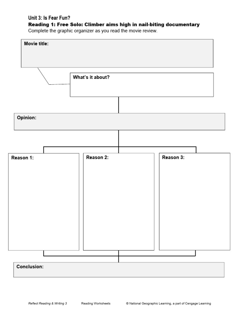 Free Solo Movie Review Worksheet | PDF