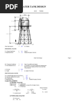 Elevated Water Tank Design | PDF | Beam (Structure) | Pascal (Unit)