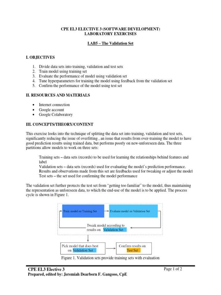 CPE EL3 Lab 5 Validation Set | PDF | Cognitive Science | Cognition