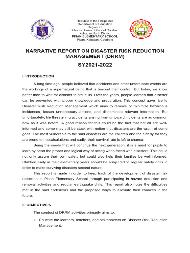 DRRM Report-2 | PDF | Emergency Management | Risk