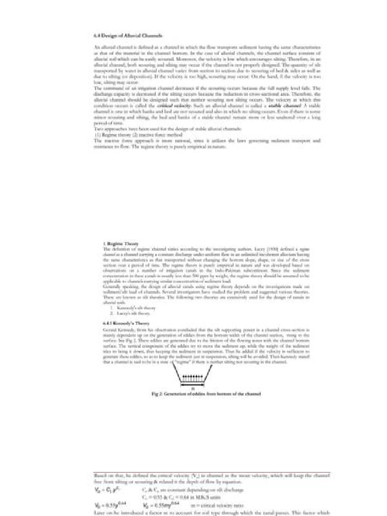 Design Of Alluvial Channel | PDF