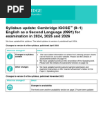 Global Perspective 2025 2027 Syllabus Update | PDF