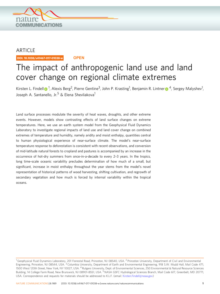 (2017) The Impact of Anthropogenic Land Use and Land Cover Change On ...