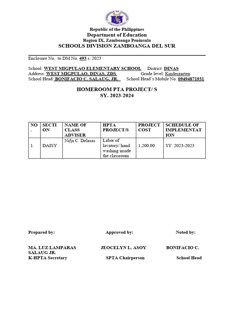 Homeroom Minutes&projects | PDF
