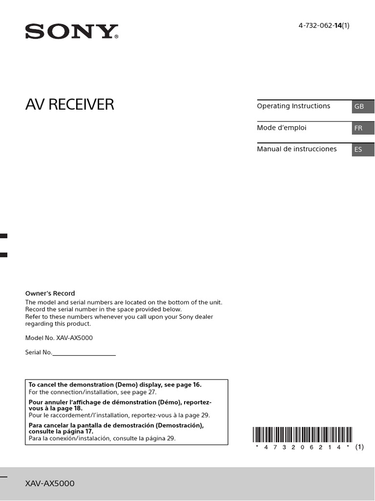 Av Receiver: XAV-AX5000 | PDF | Android (Operating System) | I Phone