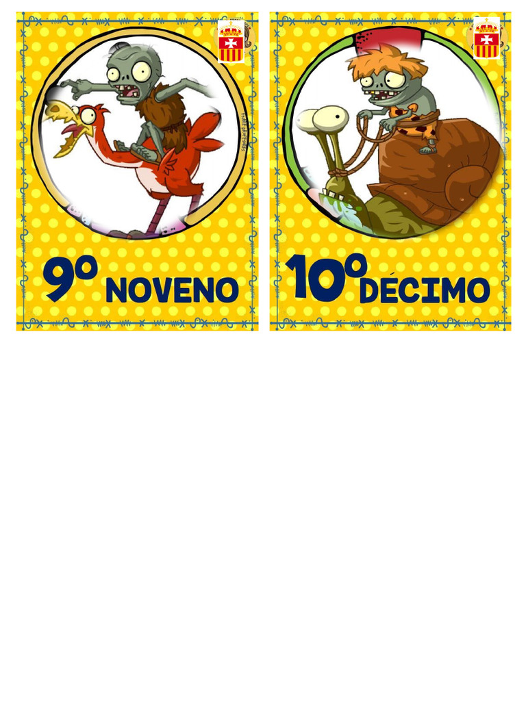 Tarjetas Ordinales | PDF