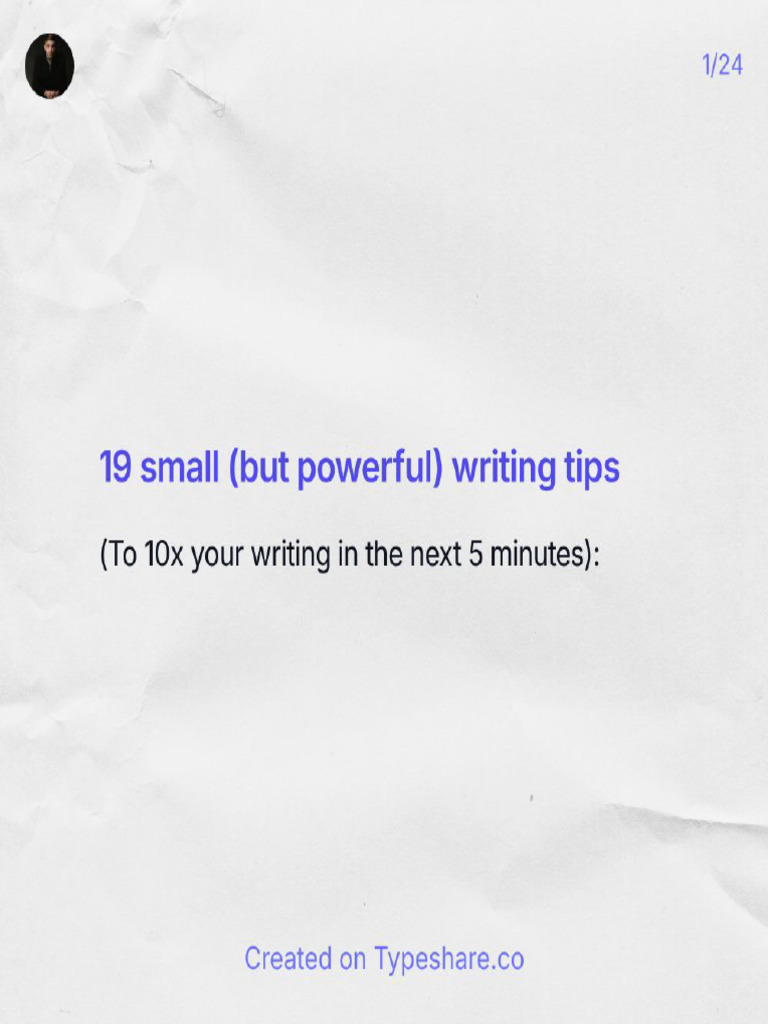 19 Simple (But Powerful) Writing Tips | PDF