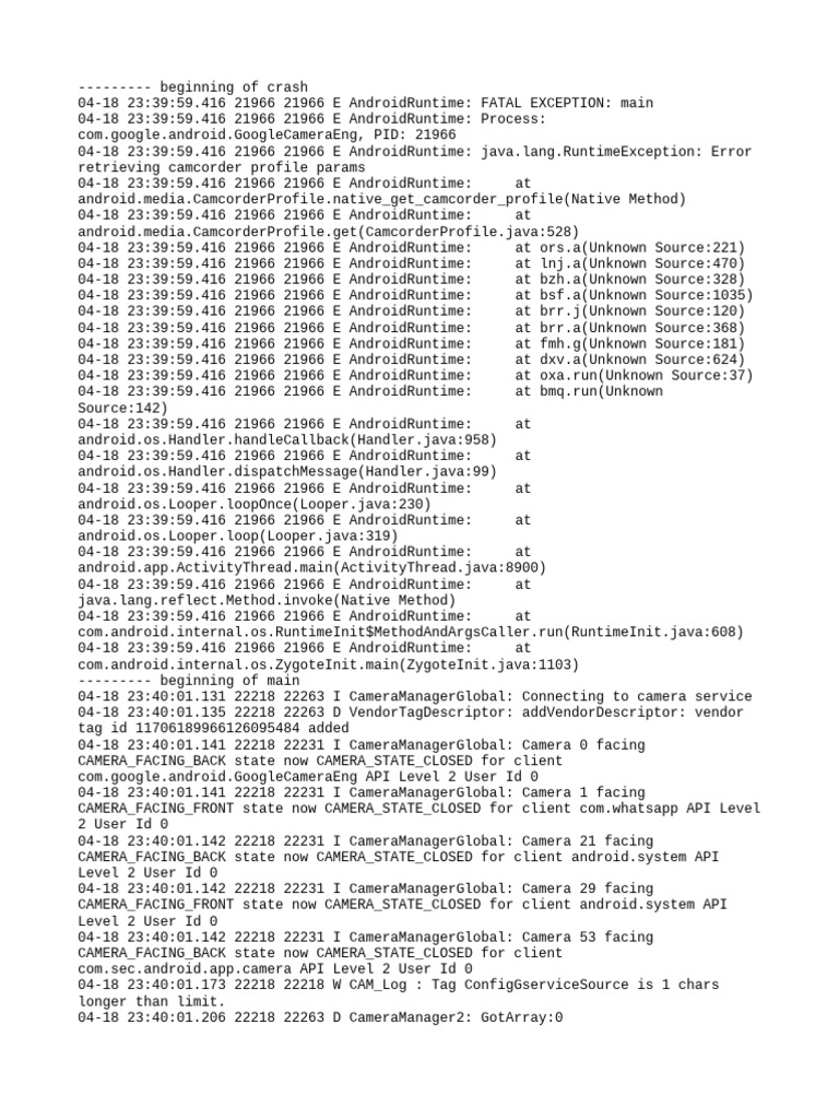 Logcat 1713458401045 | PDF | Java (Programming Language) | Computing Platforms