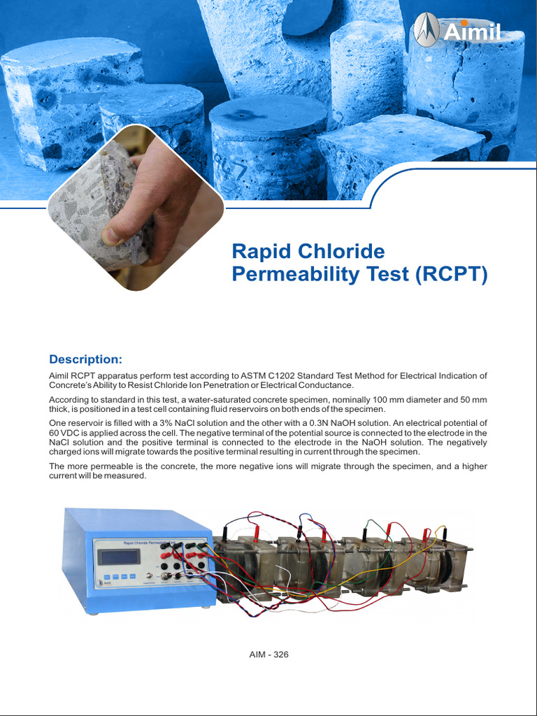 Aimil RCPT | PDF | Ion | Chloride