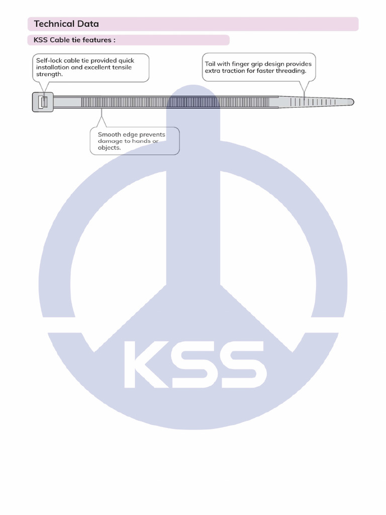 KSS-Technical_Data-KSS_Cable_tie_features-E | PDF