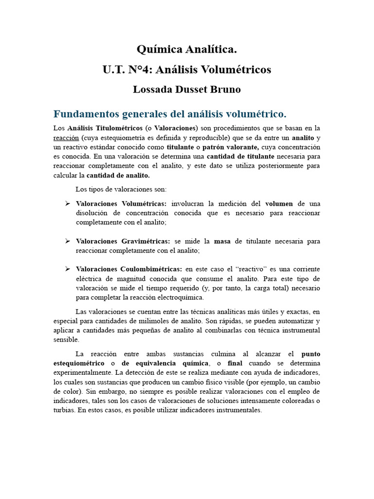 Apunte Volumetría Lossada Dusset Bruno (1ra Parte) | PDF | Valoración ...