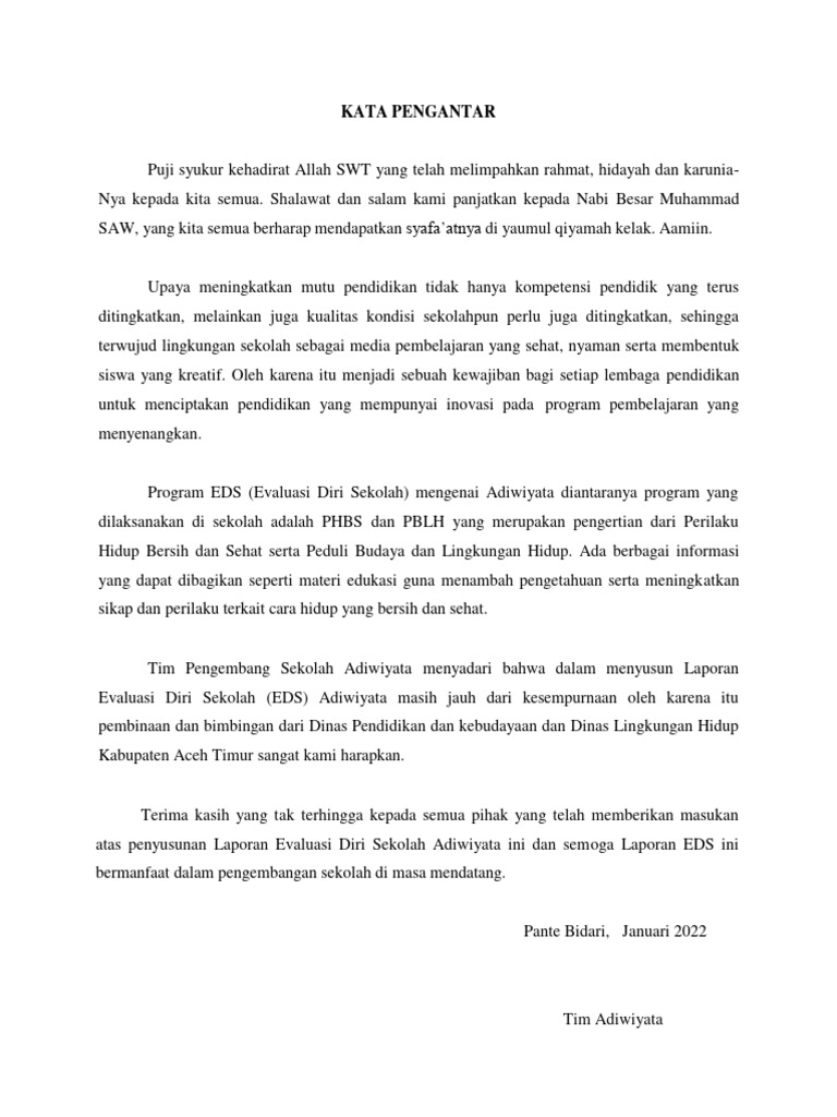 LAPORAN EDS - SMPN - 1 - Pante - Bidari | PDF | Ilmu Sosial