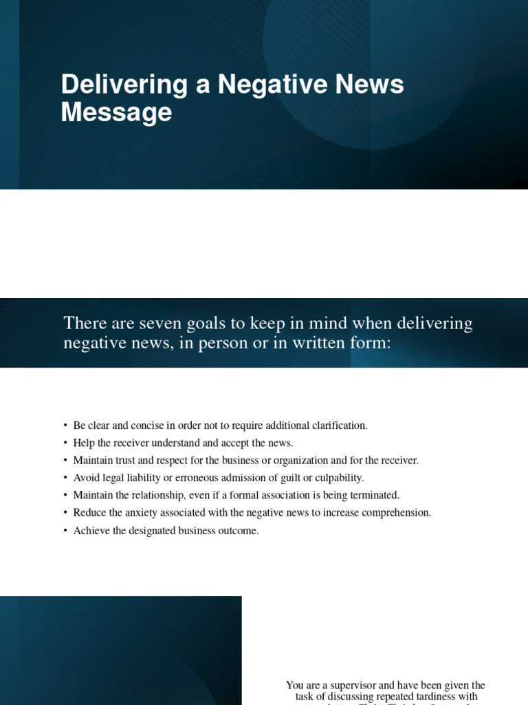 Delivering Negative Messages | Download Free PDF | Defamation | News