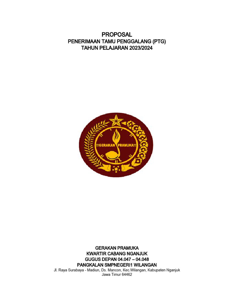 PROPOSAL PTG Prasawi 2023 | PDF