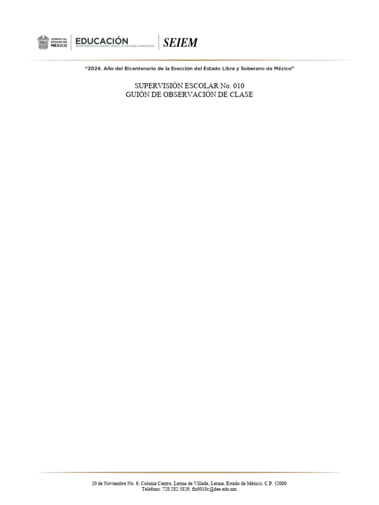 1 S6 Cte-Tifcd 2023-2024 Guion de Observacion de Clase | PDF