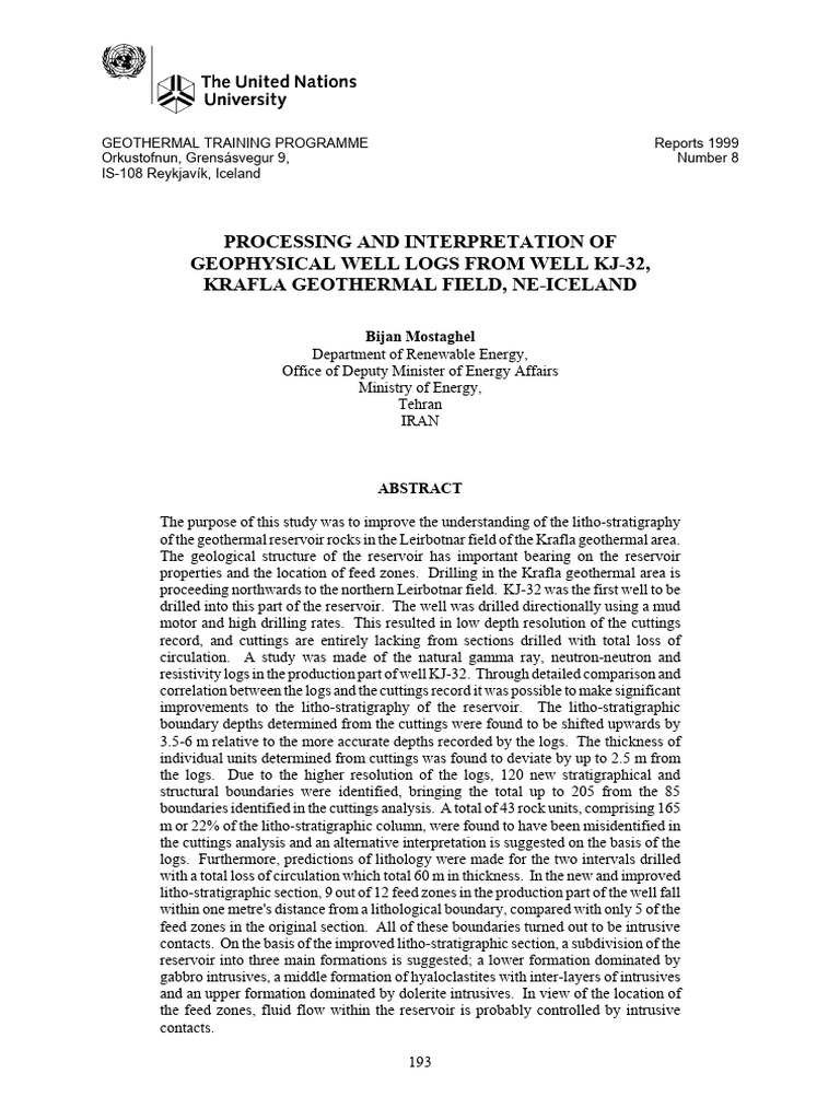 Well Loging Krafla Geothermal Field | PDF | Volcano | Geothermal Energy