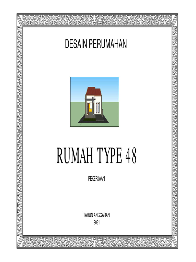 Denah dan Detail Rumah Tipe 48 | PDF