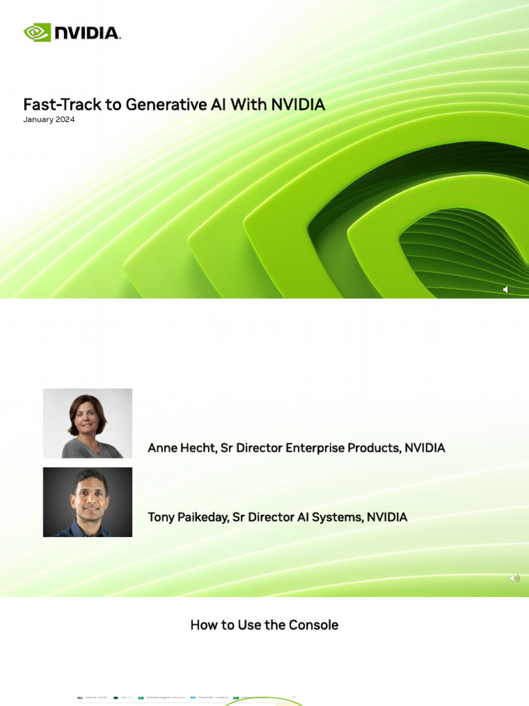 Webinar Fast-Track To Generative AI With NVIDIA | PDF | Artificial Intelligence | Intelligence ...