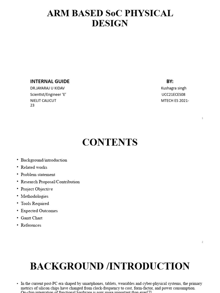 ARM BASED SOC PHYSICAL DESIGN | PDF | System On A Chip | Office Equipment