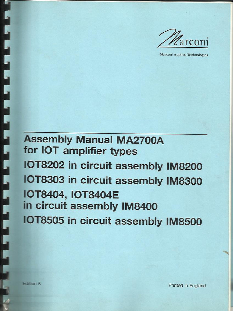 IOT Assembly Manual - Marconi | PDF