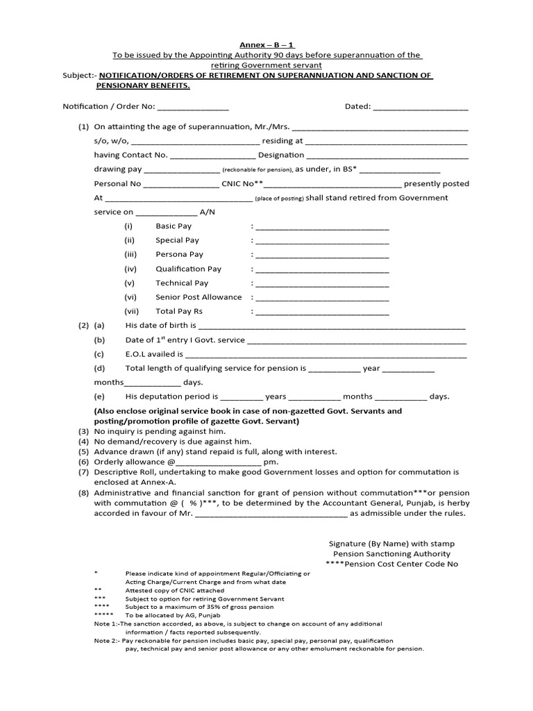 Form B-I | PDF | Pension | Personal Finance