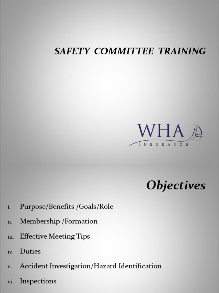 Oregon Safety Committee Training Guide | PDF | Occupational Safety And ...