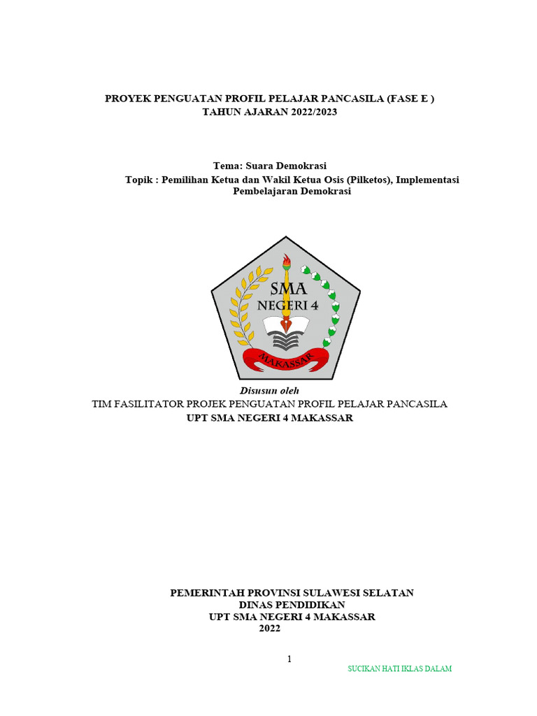 Modul Projek - Proyek Penguatan Profil Pelajar Pancasila (Fase E) - Fase e | PDF | Karier ...