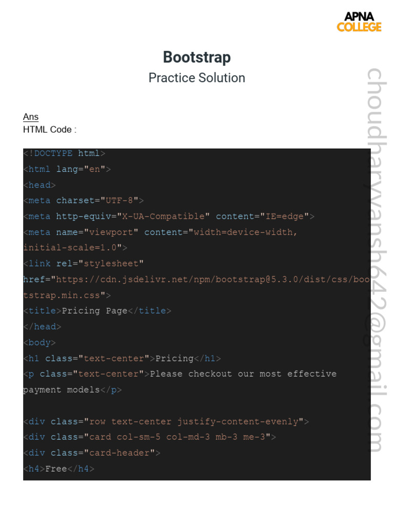 Bootstrap (Ans) | PDF | Computers