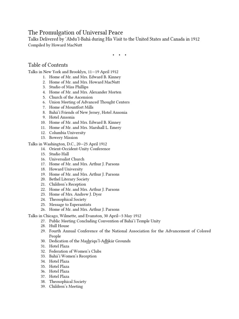 Promulgation Universal Peace | PDF | Jesus | God