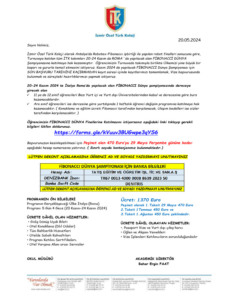 İTK ROMA Veli Mektubu | PDF