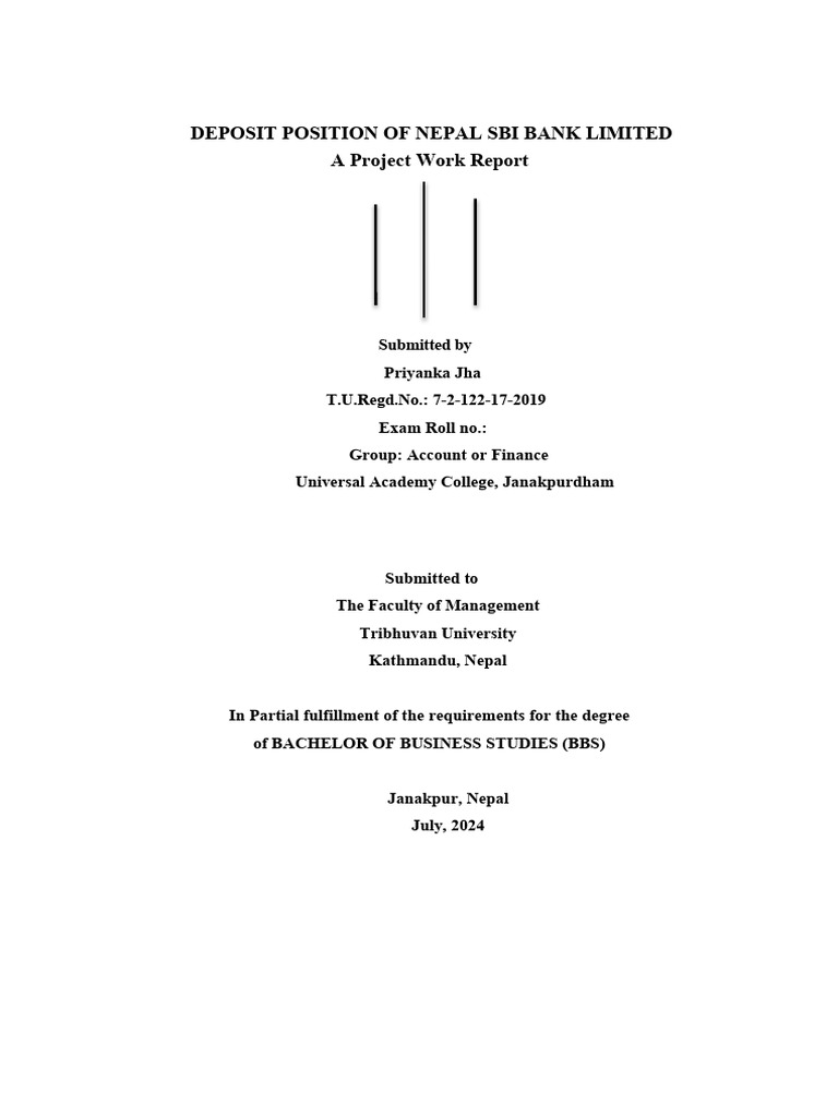 Deposition Position of Nepal Sbi Bank Limited PDF Free | PDF | Banks ...