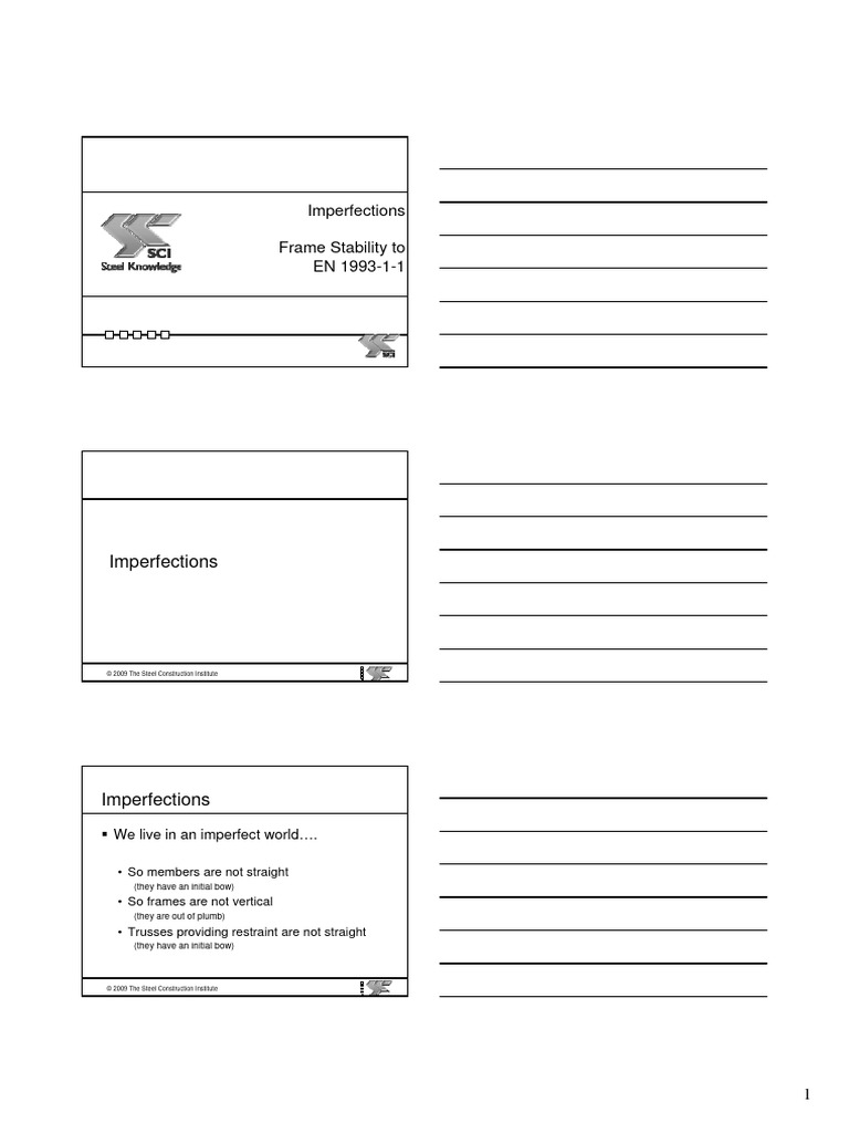 4 EC3 Imperfections and Frame Stability | PDF | Stiffness | Stress ...