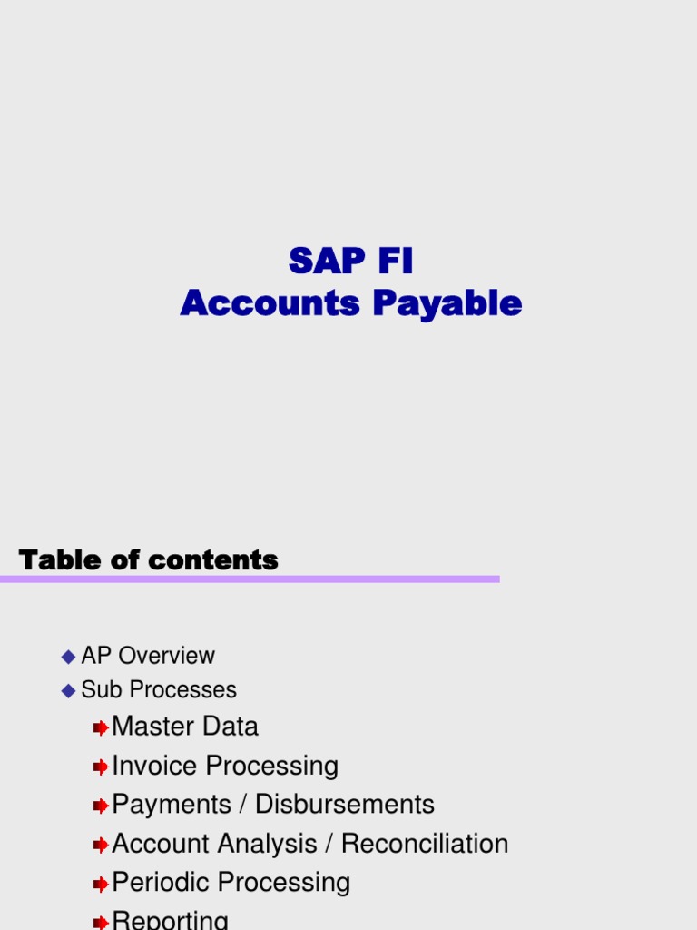 Sap Fi Accounts Payable | PDF | Invoice | Accounts Payable