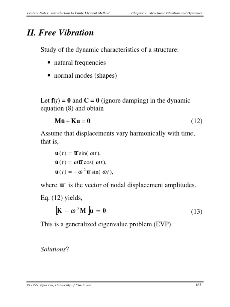 Chapt 07 Lect02 Pdf Normal Mode Finite Element Method