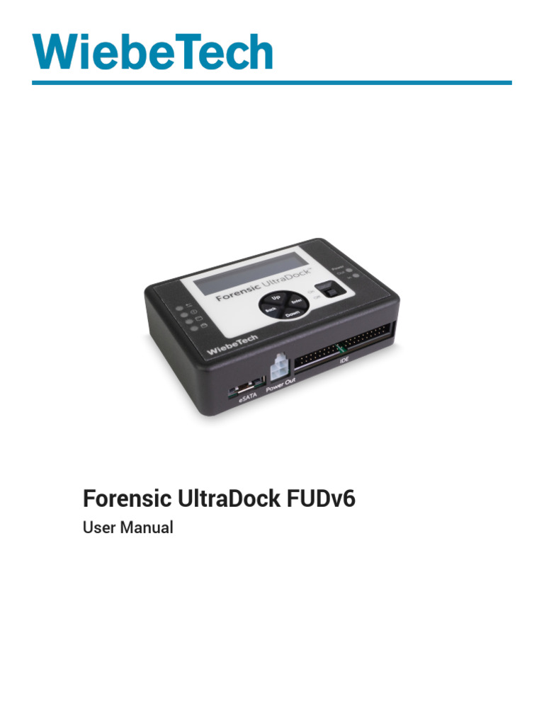 Forensic UltraDock FUDv6 Manual A6-3135-01 Rev1 | PDF | Usb ...