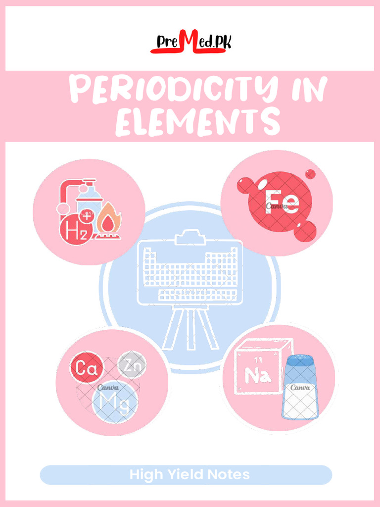 Notes - Periodicity in Elements (PreMed - PK) | PDF | Periodic Table ...