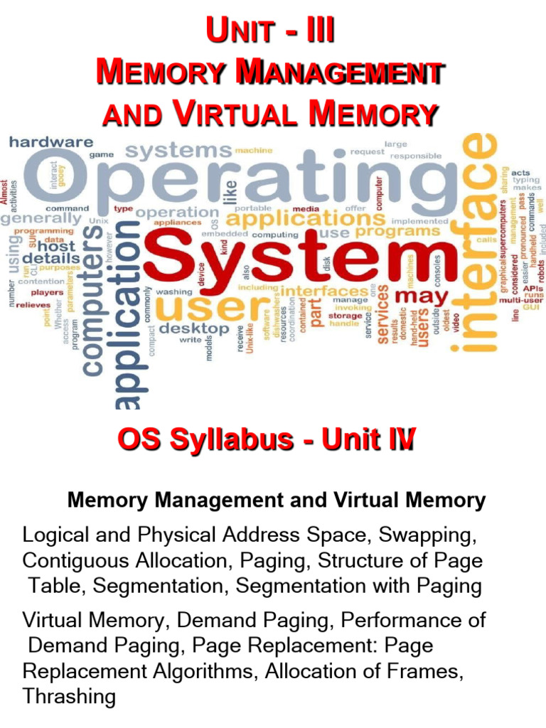 OS Unit IV PPT | PDF | Computer Data Storage | Library (Computing)