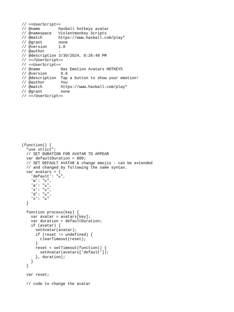 Haxball Avatar Hotkey | Download Free PDF | Computer Programming | Software Engineering