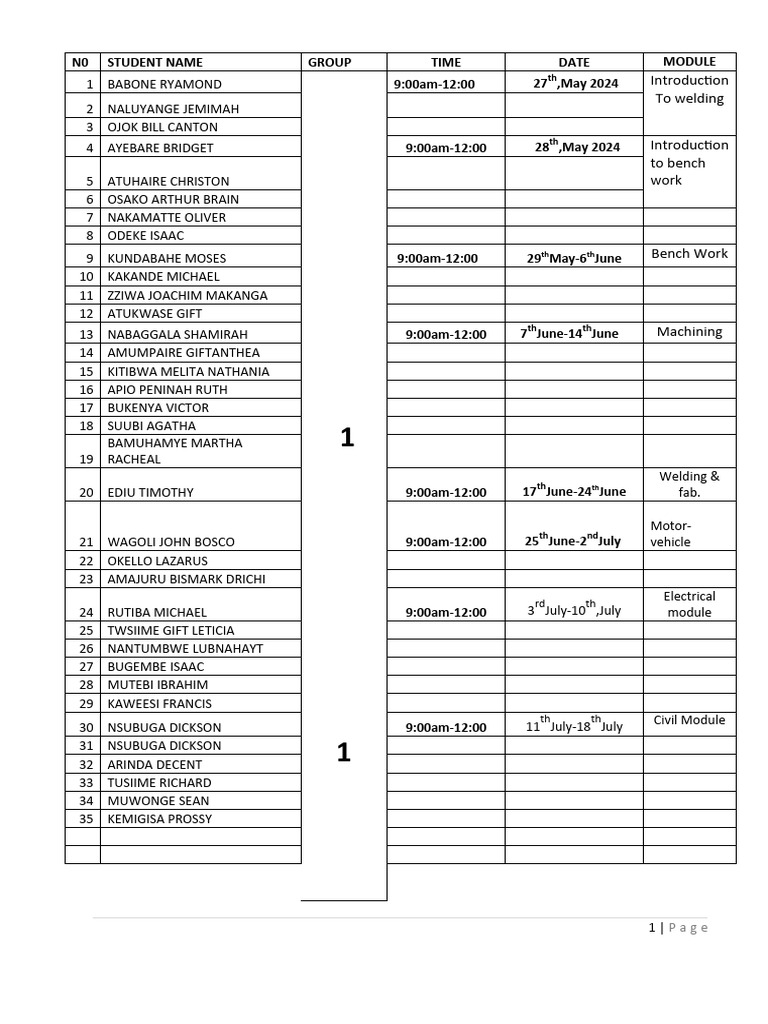 RECESS 2024 Timetable EDITED | PDF