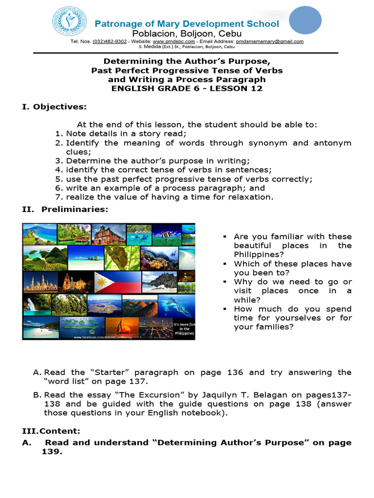 Learning Packet in English 6 - LESSON 12 | PDF | Grammatical Tense | Verb