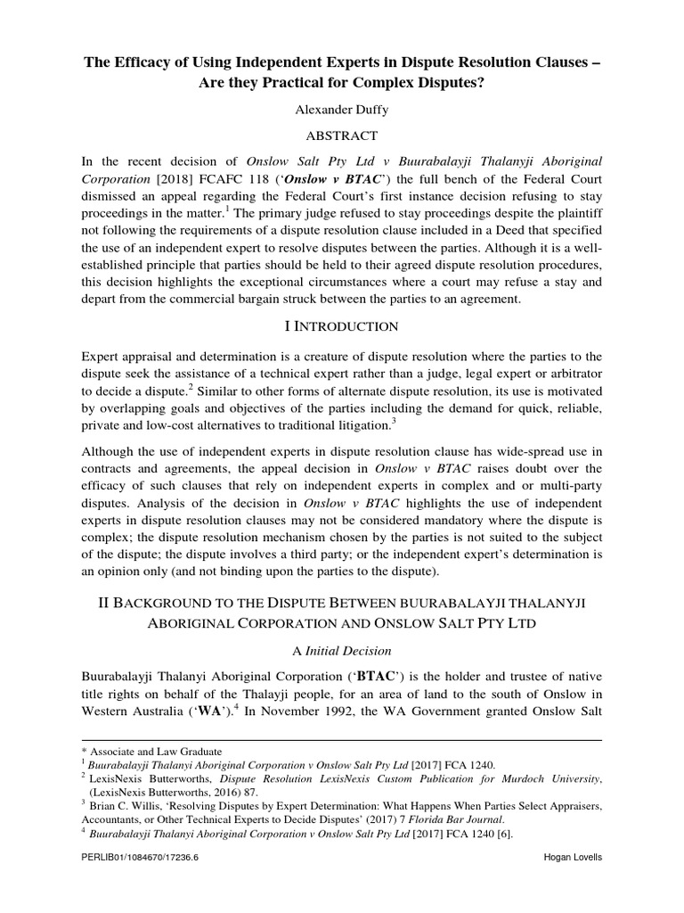 14.4. The Efficacy of Using Independent Experts | PDF | Dispute ...