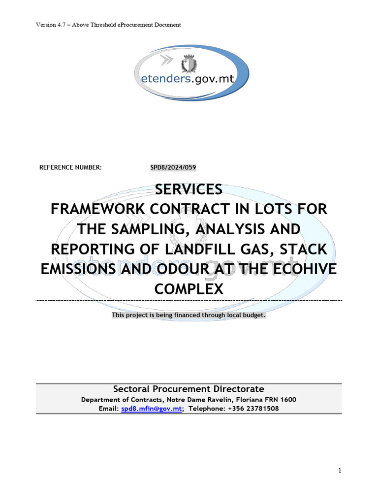 Tender Dossier | PDF | Government Procurement In The United States ...