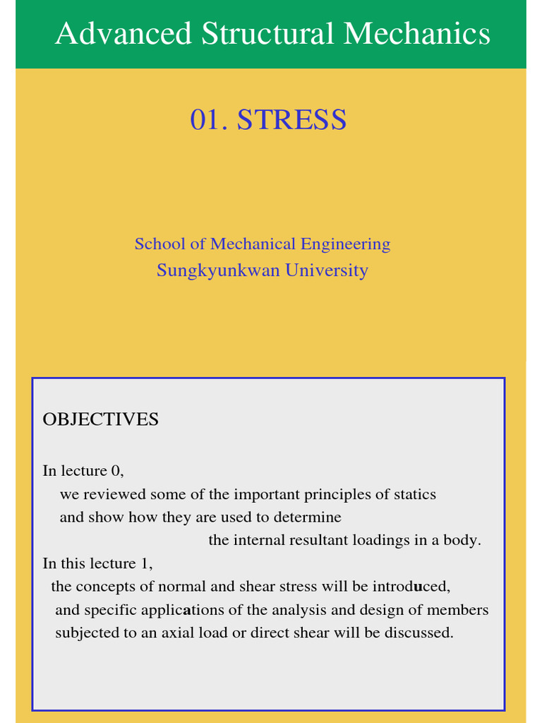 SM01 | PDF | Stress (Mechanics) | Bending