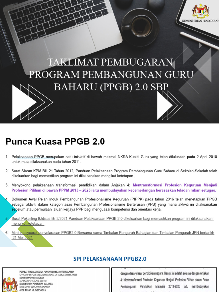 Taklimat Pembugaran PPGB 2.0 SBP - Salinan Sekolah | PDF