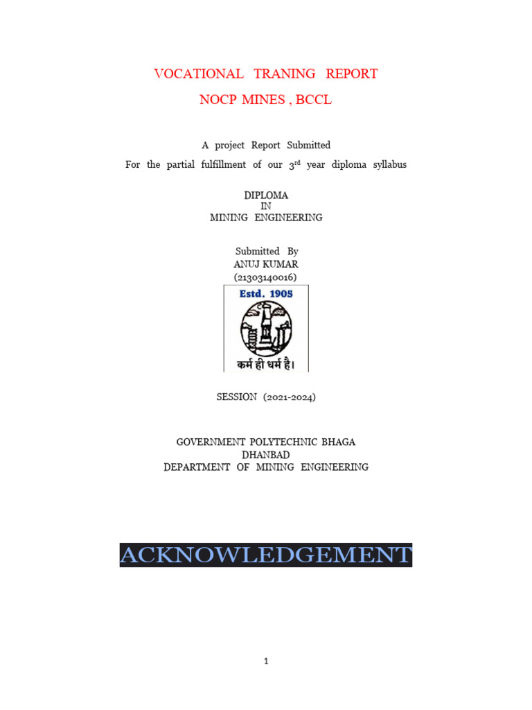 Anuj Nocp | PDF | Coal Mining | Mining