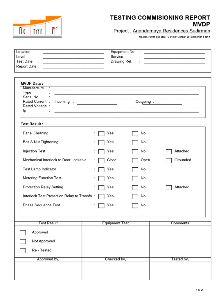 Form-Bmi-Eng-Tc-018 MVDP | PDF | Electrical Engineering | Manufactured ...