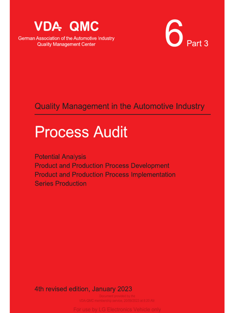 VDA - Band - 06.3.4 - 2023 Ver 082023 | PDF