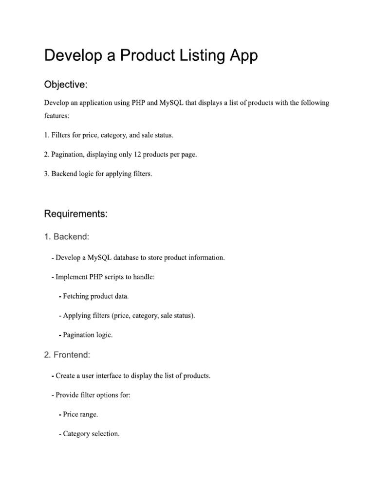 Dev Assignment | PDF
