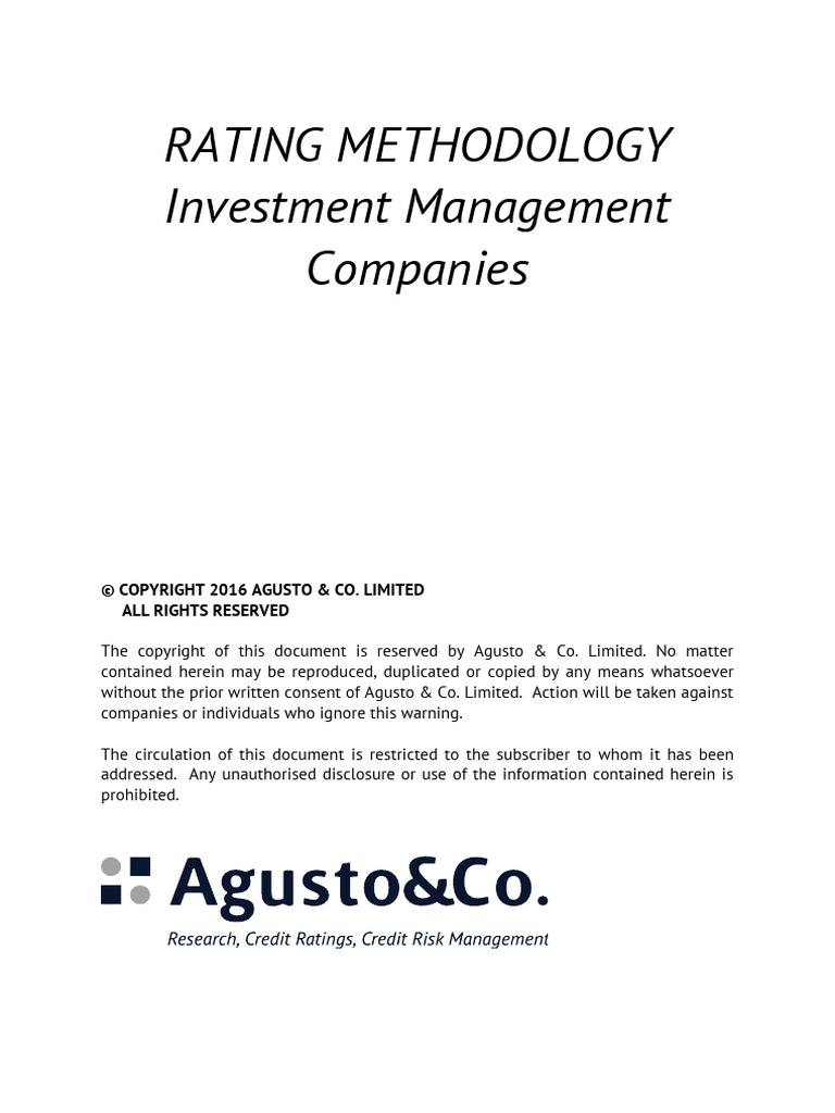 AM_Rating-Methodology (Agusto & Co) | PDF | Investment Management ...
