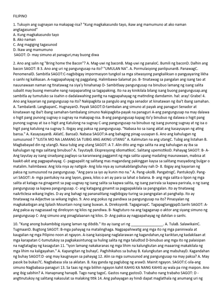 FILIPINO | PDF